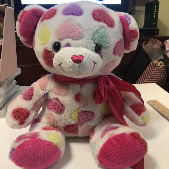 Dan Dee | Toys | Dan Dee 8 Pastel Rainbow Love Heart White Bear Soft ...